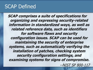 Security Content Automation Protocol and Web Application Security | PPT
