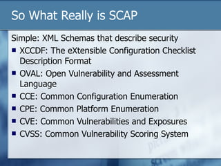 Security Content Automation Protocol and Web Application Security | PPT