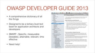 OWASP Developer Guide Reboot | PPT