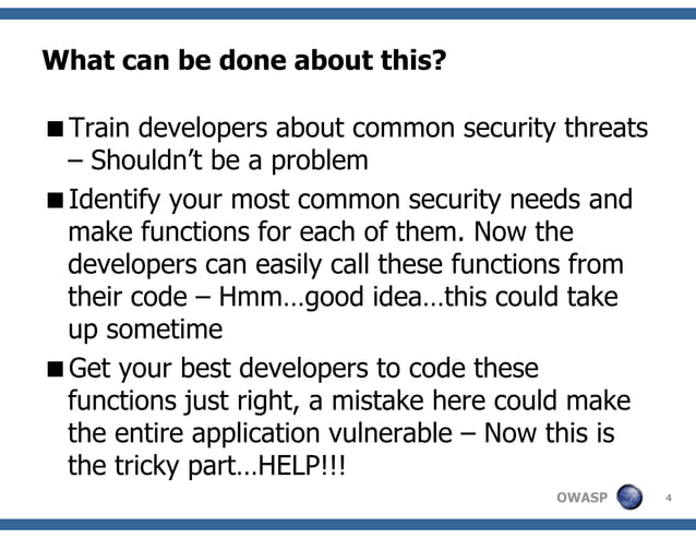 Understanding ESAPI, OWASP Delhi | PDF