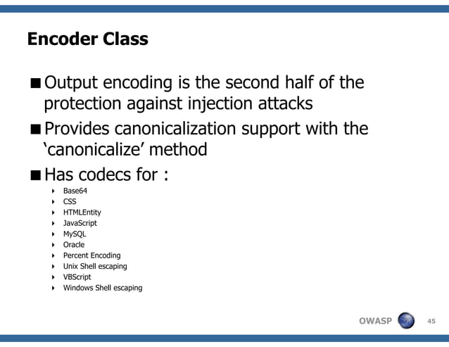 Understanding ESAPI, OWASP Delhi | PDF