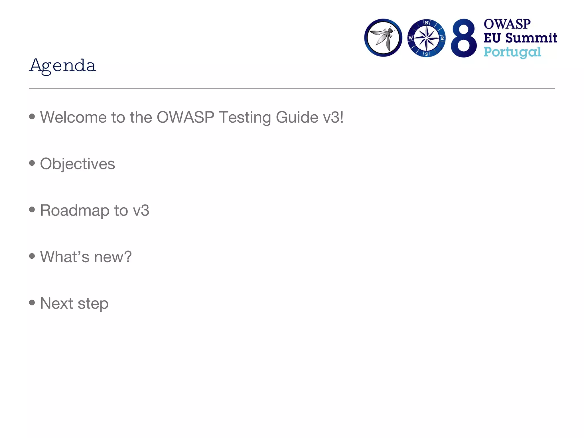 Owasp Testing Guide V3 Ppt