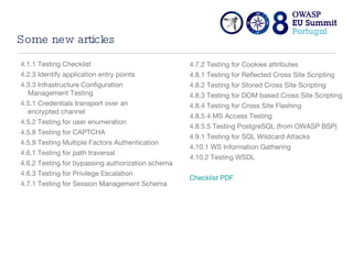 OWASP Testing Guide v3 | PPT