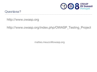 OWASP Testing Guide v3 | PPT