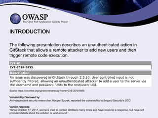 GitStack 0day . Remote code execution - Adam Nurudini | PPT