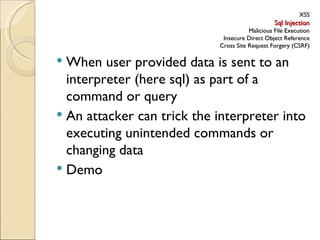 Owasp Hacker Secrets Barcamp | PPT