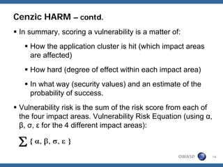 HARM Score: Approaches to Quantitative Risk Analysis for Web ...