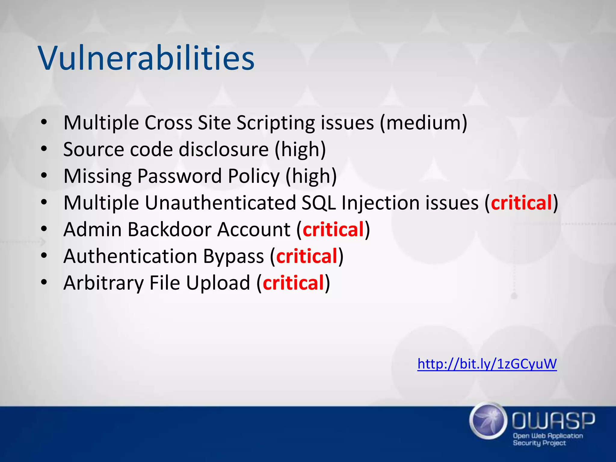 Owasp healthcare cms | PPT