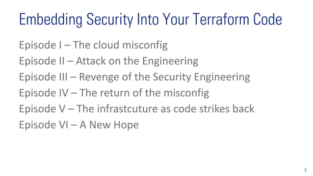 Embedding security into your Terraform code | PPT
