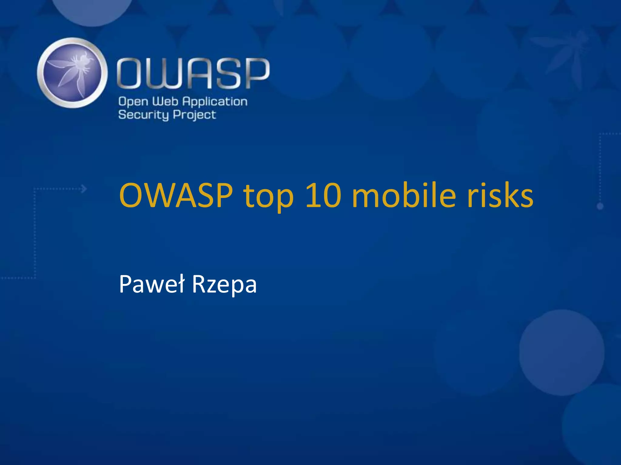 Owasp mobile top 10 | PPT
