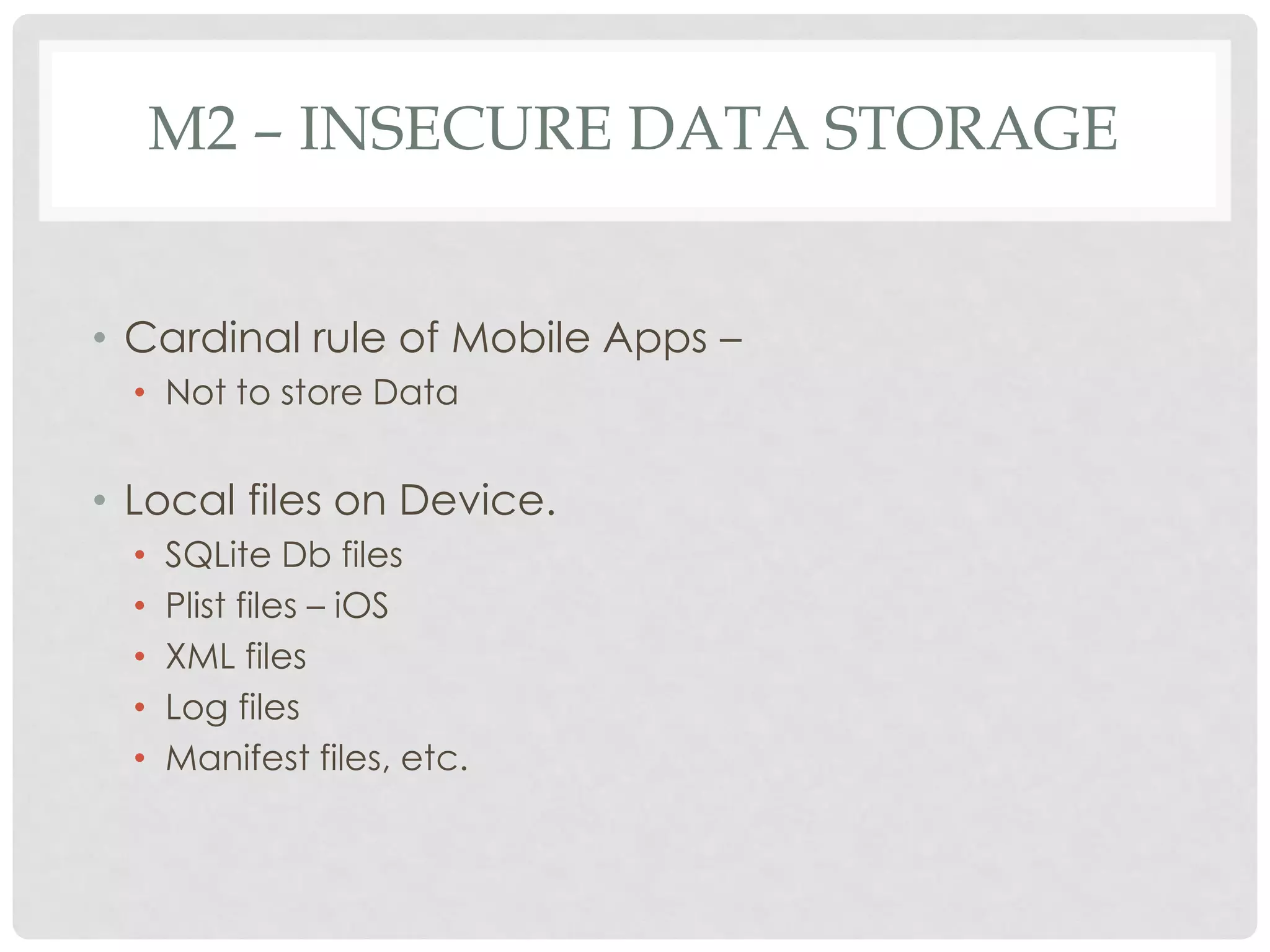 Owasp Mobile Top 10 – 2014 | PDF