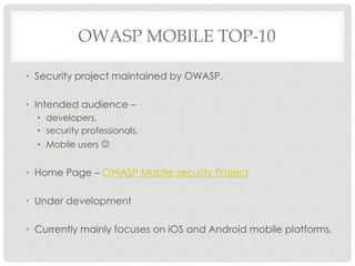 Owasp Mobile Top 10 – 2014 | PDF