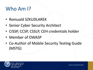 Mobile Security at OWASP - MASVS and MSTG | PPTX
