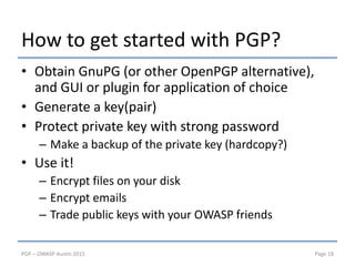 Email Security with OpenPGP - An Appetizer | PPT