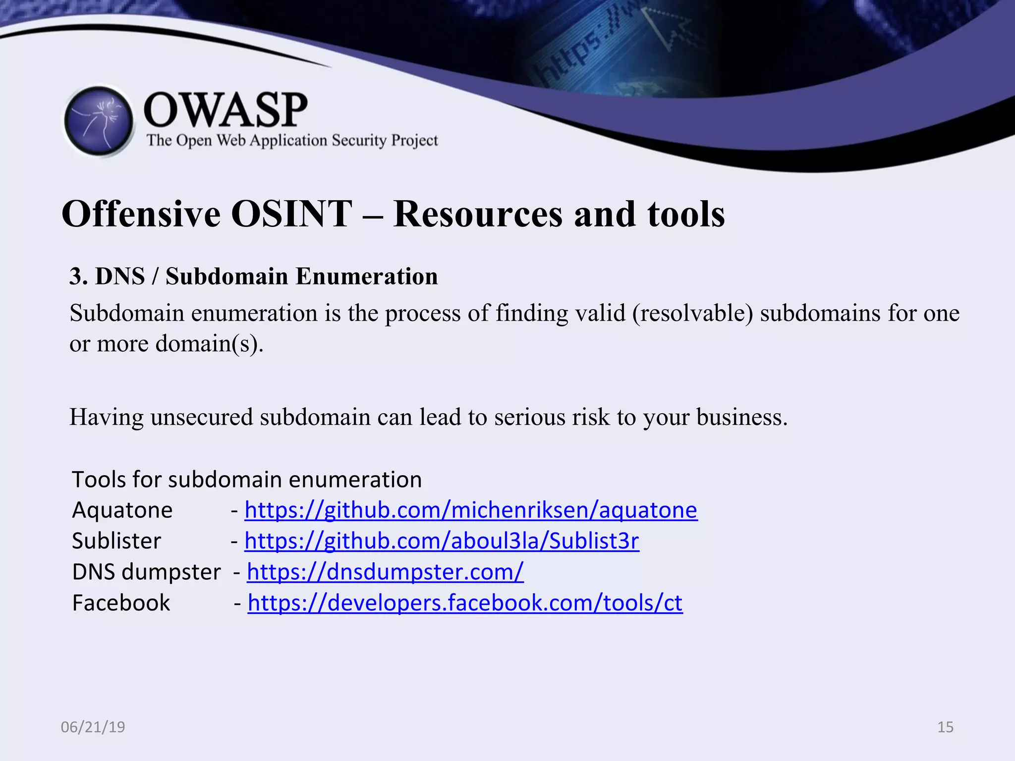 Owasp osint presentation - by adam nurudini | PPT