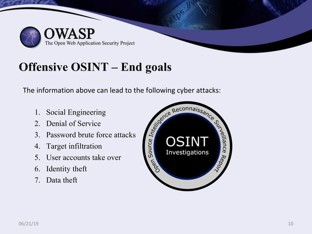 Owasp osint presentation - by adam nurudini | PPT | Internet | Computing