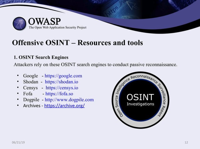 Owasp osint presentation - by adam nurudini | PPT | Internet | Computing