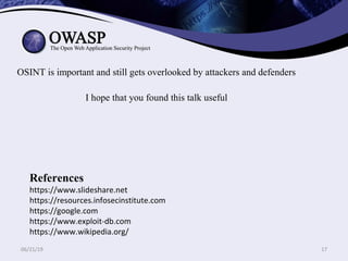 Owasp osint presentation - by adam nurudini | PPT