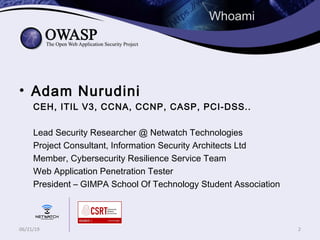 Owasp osint presentation - by adam nurudini | PPT