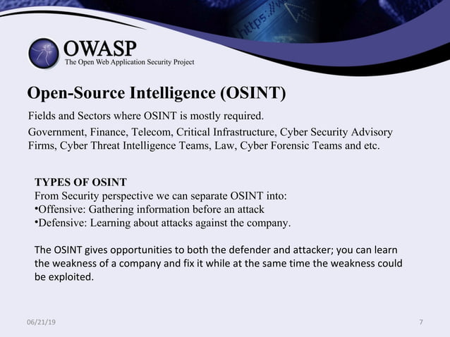 Owasp osint presentation - by adam nurudini | PPT | Internet | Computing