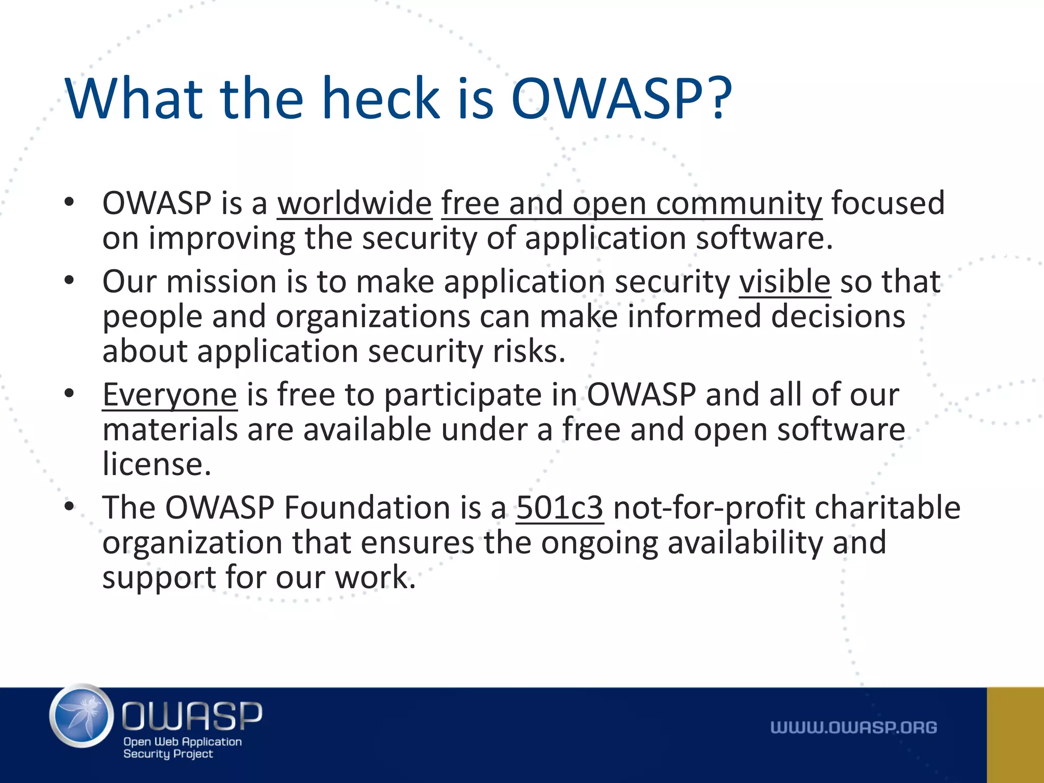 OWASP overview 2017 | PPT
