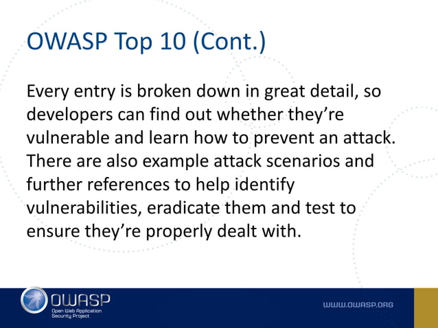OWASP overview 2017 | PPT