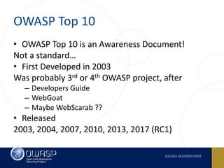 OWASP overview 2017 | PPT