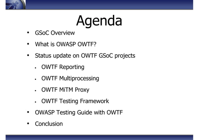 OWASP OWTF - Summer Storm - OWASP AppSec EU 2013 | PPT