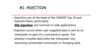 owasp features in secure coding techniques | PPT