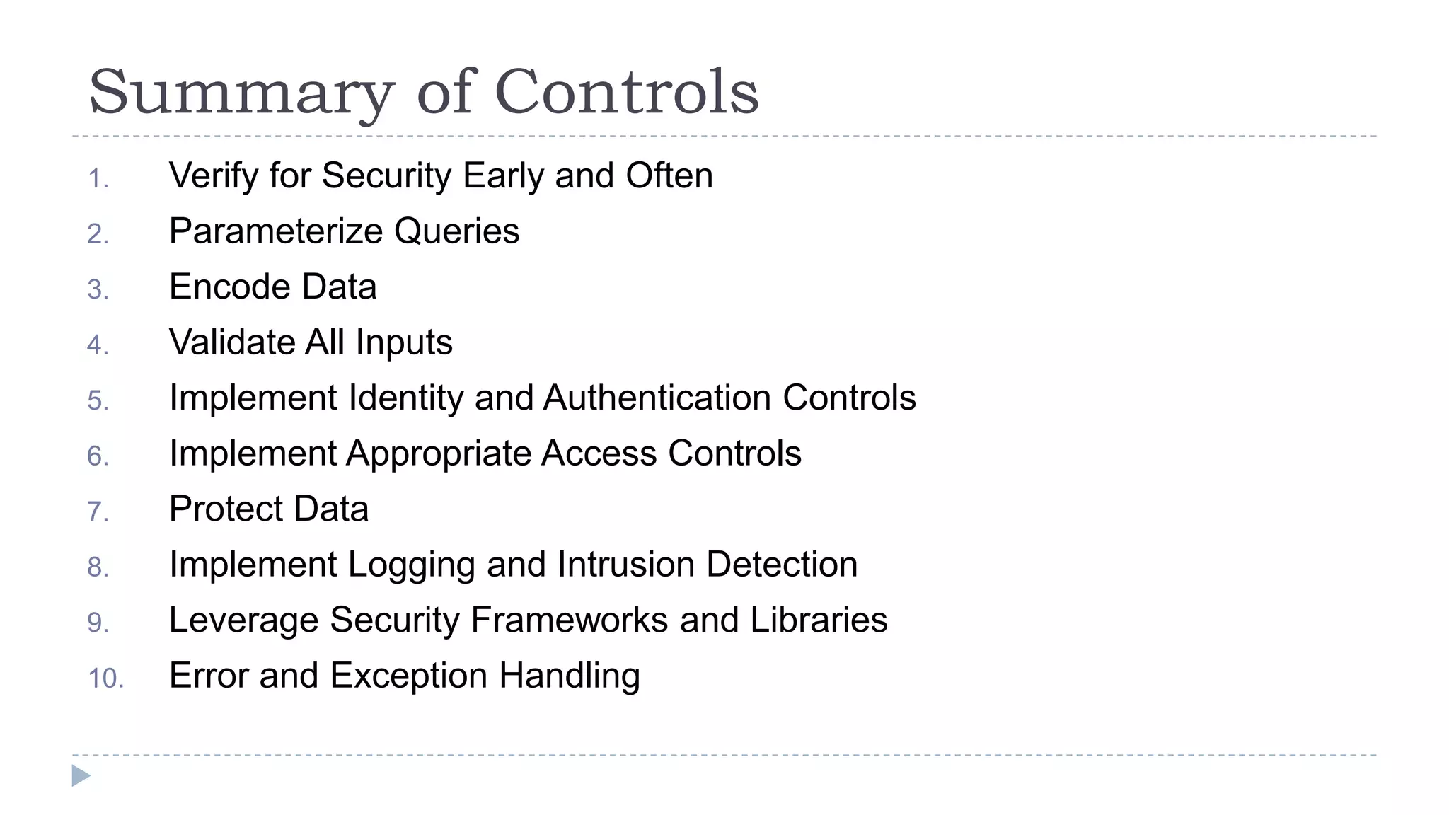 Owasp Proactive Controls for Web developer | PPT