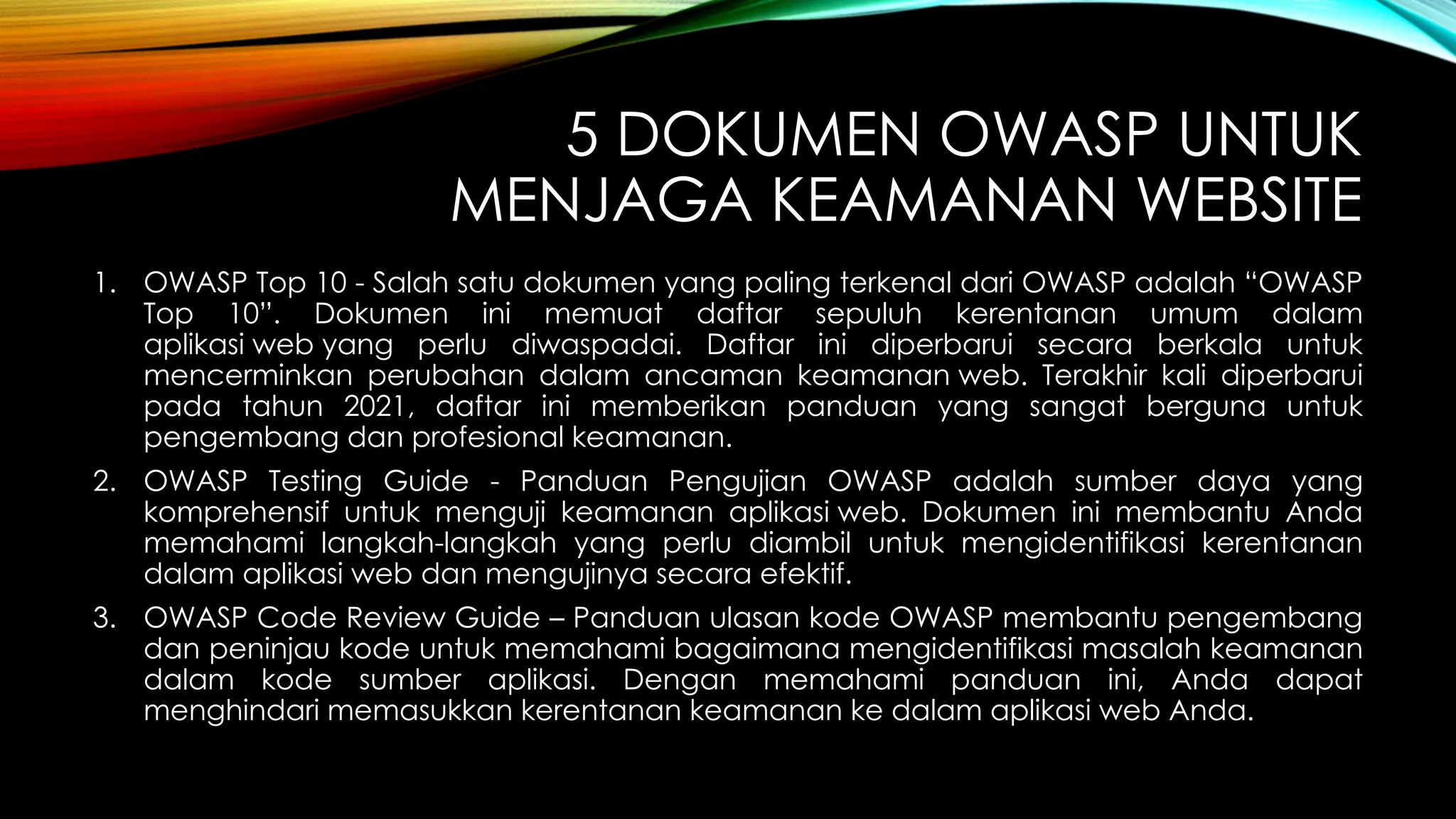 Owasp Open Web Application Security Project Ppt