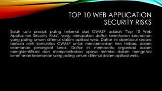 OWASP open web application security project | PPTX