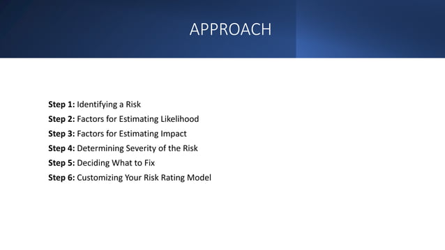 Owasp Risk Rating Methodology Pptx
