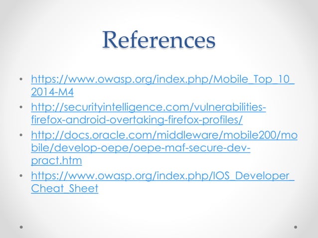 Owasp Mobile Risk Series : M4 : Unintended Data Leakage | PPT