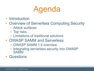 An OWASP SAMM Perspective on Serverless Computing | PPT
