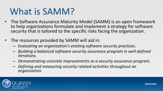 Owasp SAMM v1.5 | PDF