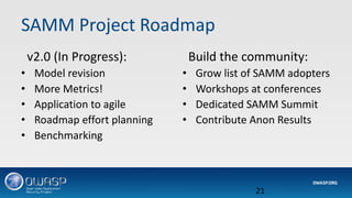 Owasp SAMM v1.5 | PDF