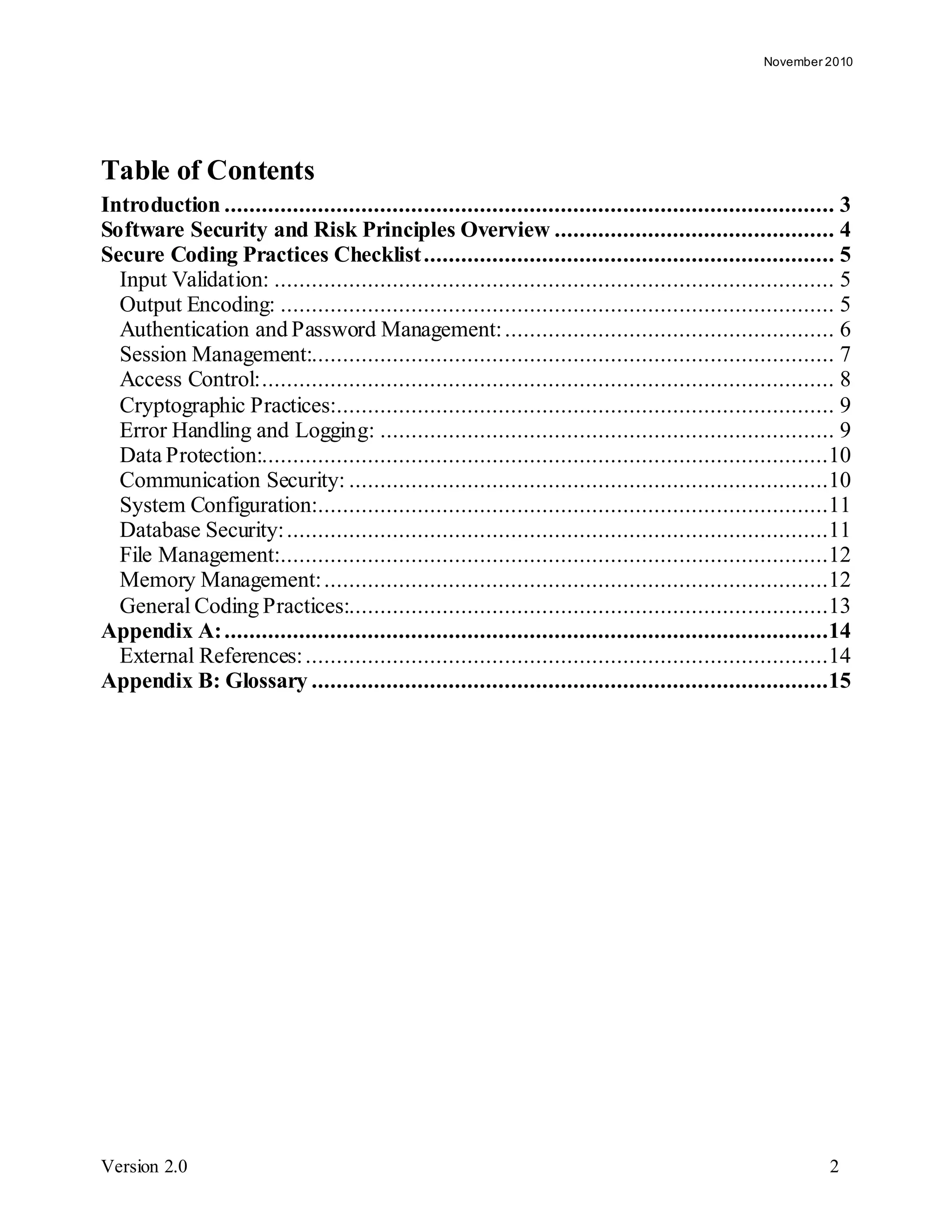 OWASP Secure Coding Quick Reference Guide | PDF