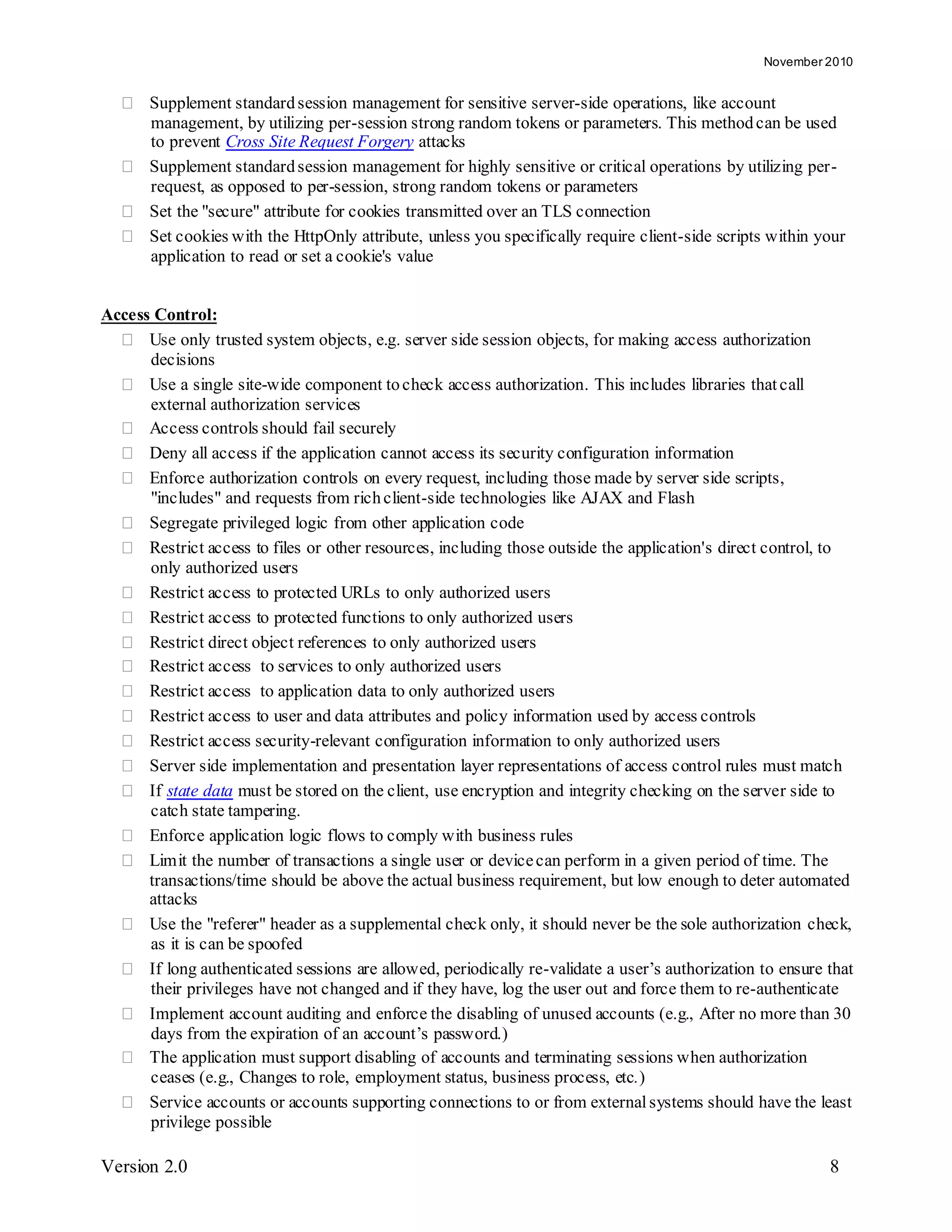 OWASP Secure Coding Quick Reference Guide | PDF