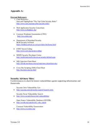 OWASP Secure Coding Quick Reference Guide | PDF