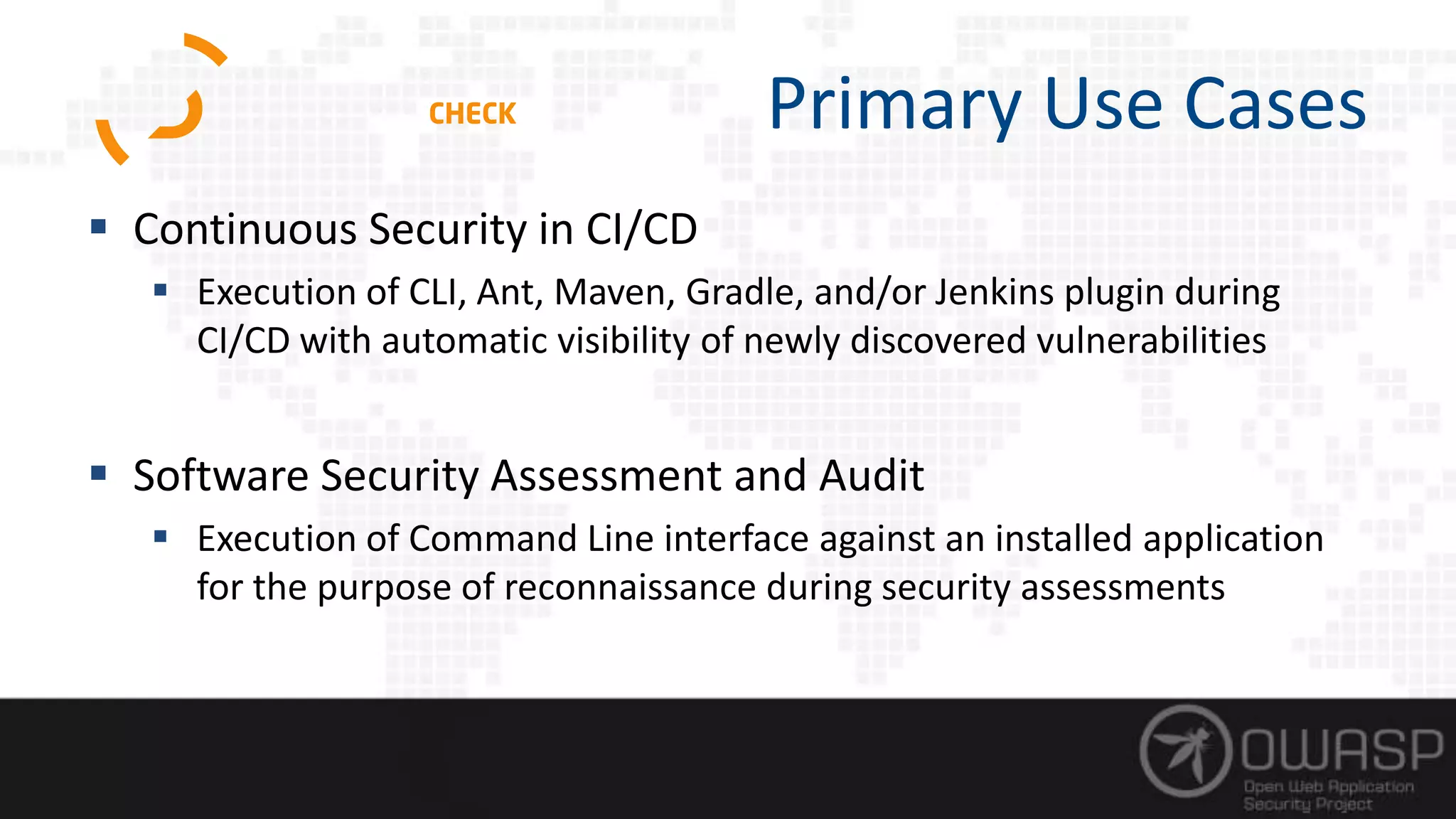 Dependency-Check Ecosystem - OWASP Summit 2017 | PPT