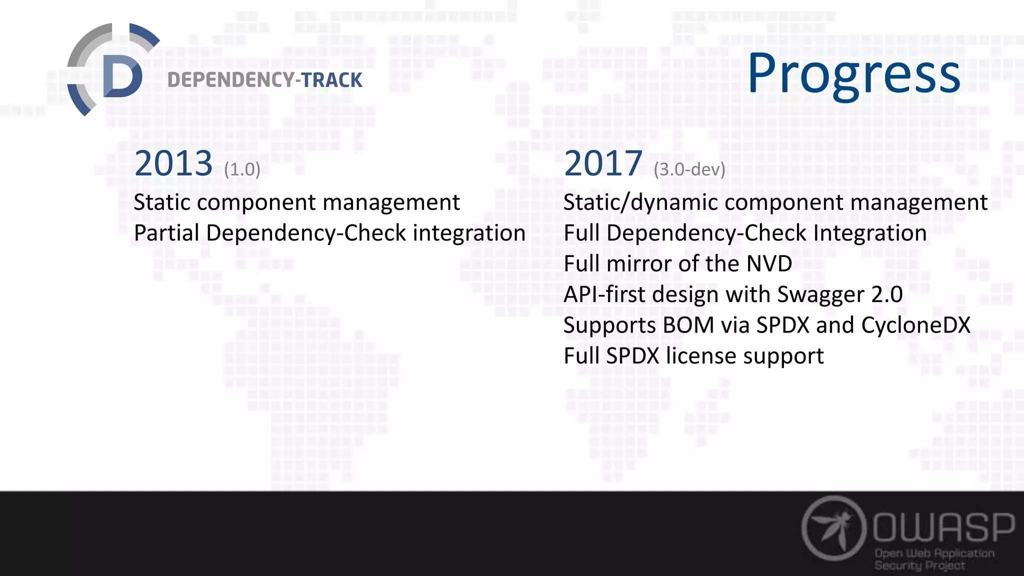 Dependency-Check Ecosystem - OWASP Summit 2017 | PPT