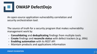 Intro to DefectDojo at OWASP Switzerland | PDF