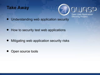 Introduction to OWASP & Web Application Security | ODP