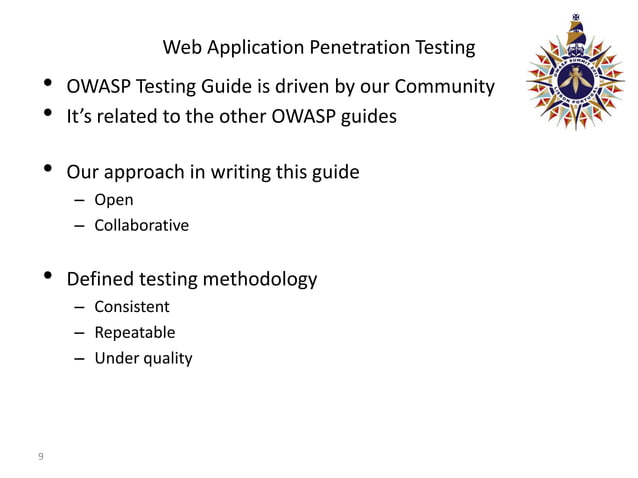 Planning the OWASP Testing Guide v4 | PPT