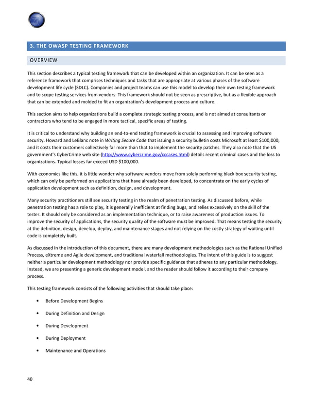 Owasp Testing Guide V3 Pdf