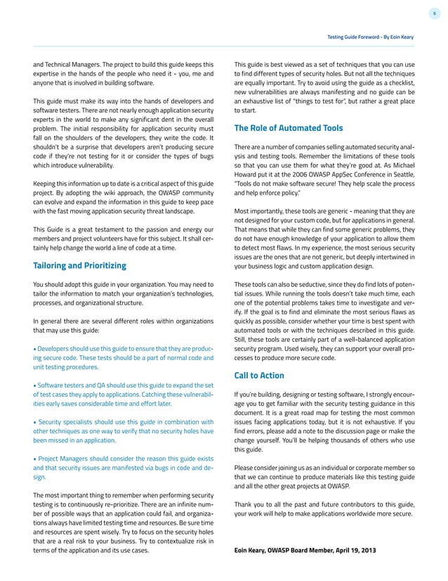 Owasp testing guide_v4 | PDF | Web Development | Internet