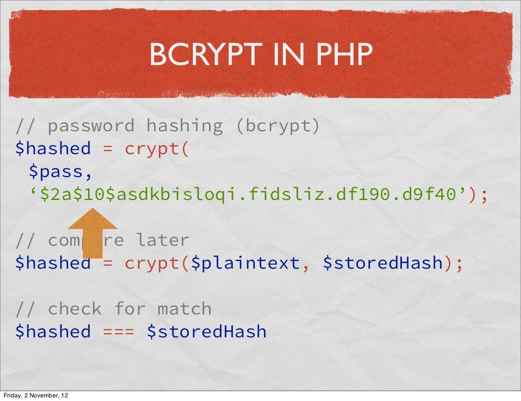 Bcrypt In Php Password