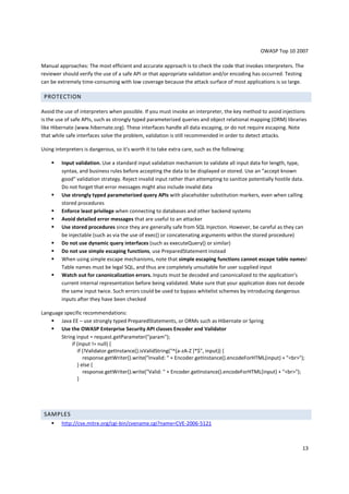 OWASP Top 10 2007 for JavaEE | PDF