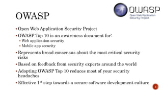 OWASP Top 10 2017 - New Vulnerabilities | PPT